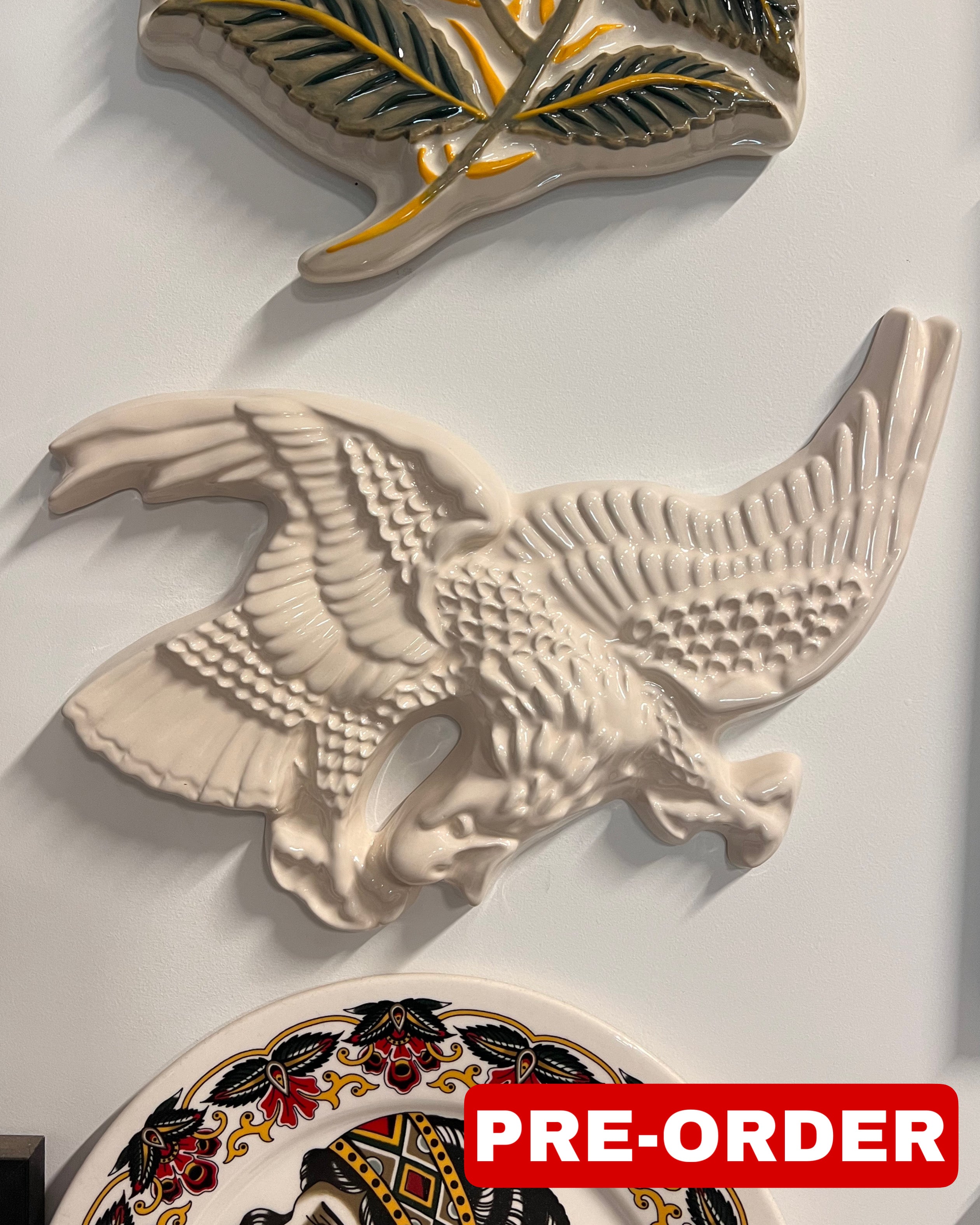 Ceramic Wall Hung Eagle- PRE ORDER – TAKE TO THE GRAVE